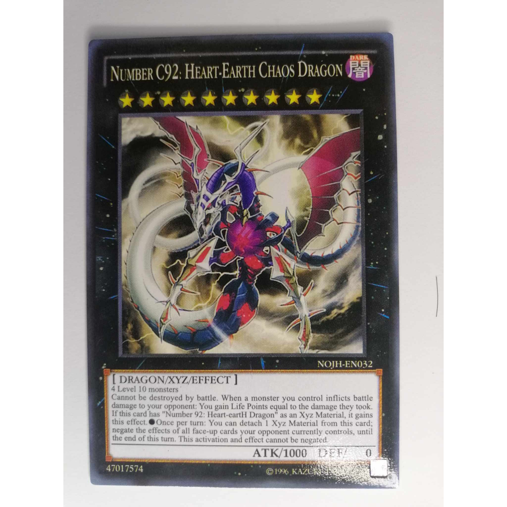 Number C92: Heart-eartH Chaos Dragon Yugioh [CLASS A] | Shopee Philippines