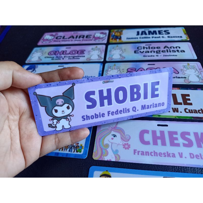 PVC Type Name Tag / Name Plate /NO ID LACE | Shopee Philippines