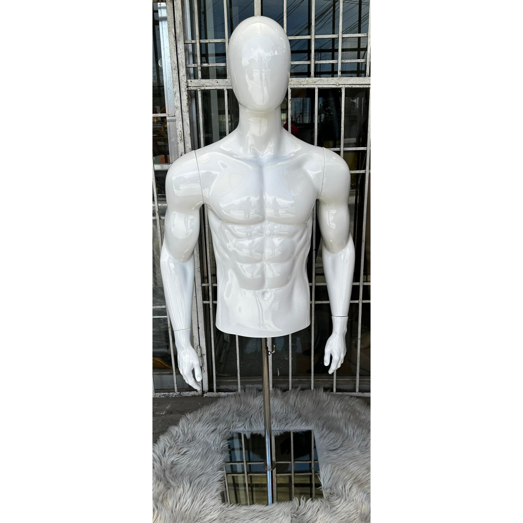 Male Half Body Torso Upper Body Mannequin Window Display (with stand ...