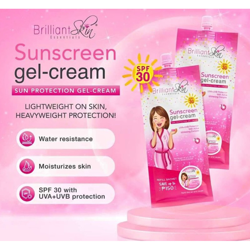 AUTHENTIC BRILLIANT SKIN Sunscreen Sunblock Cream 50g ON HAND 1PC ...