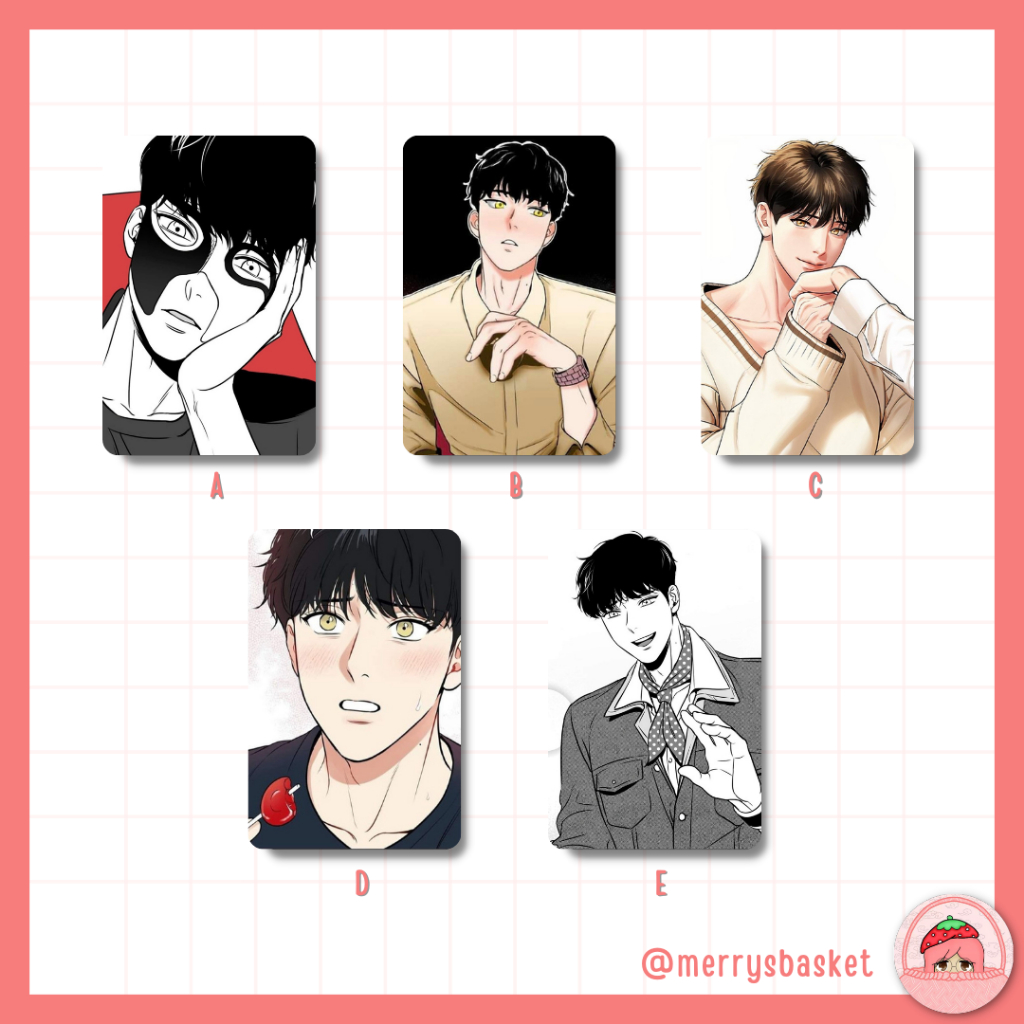 [5 PCS SET] BJ ALEX WEBTOON MANHWA PC PHOTOCARDS UNOFFICIAL FANMADE ...