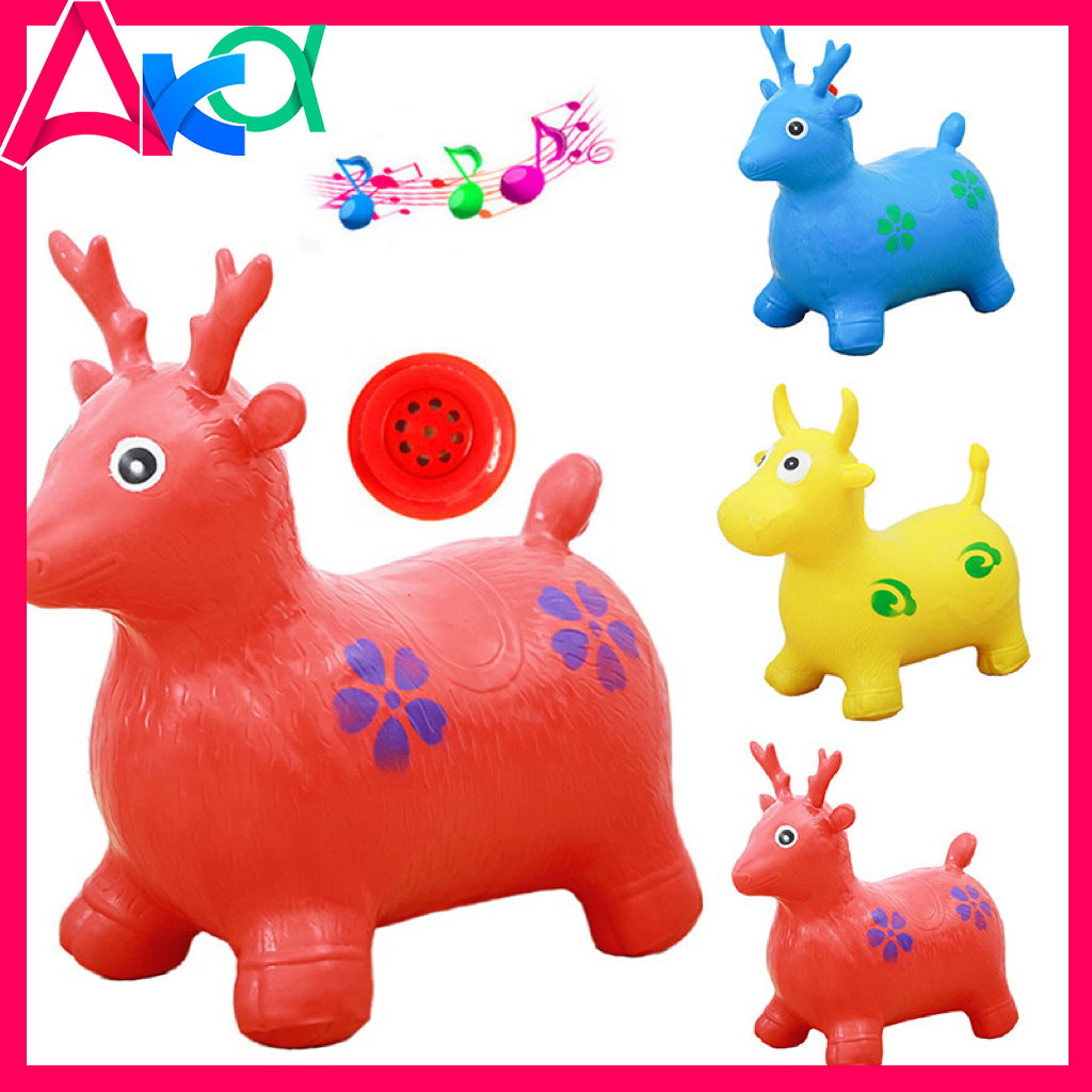 Inflatable jumping chair,animal design with music,pony/horse/deer/cow ...