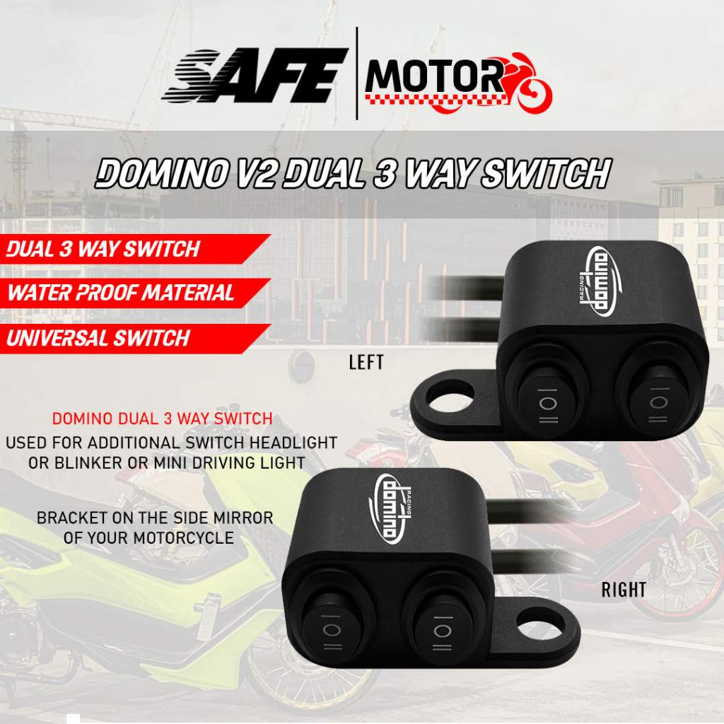 NEW Domino Dual 3-Way Switch v2 Universal Side Mirror Mount Plug & Play ...