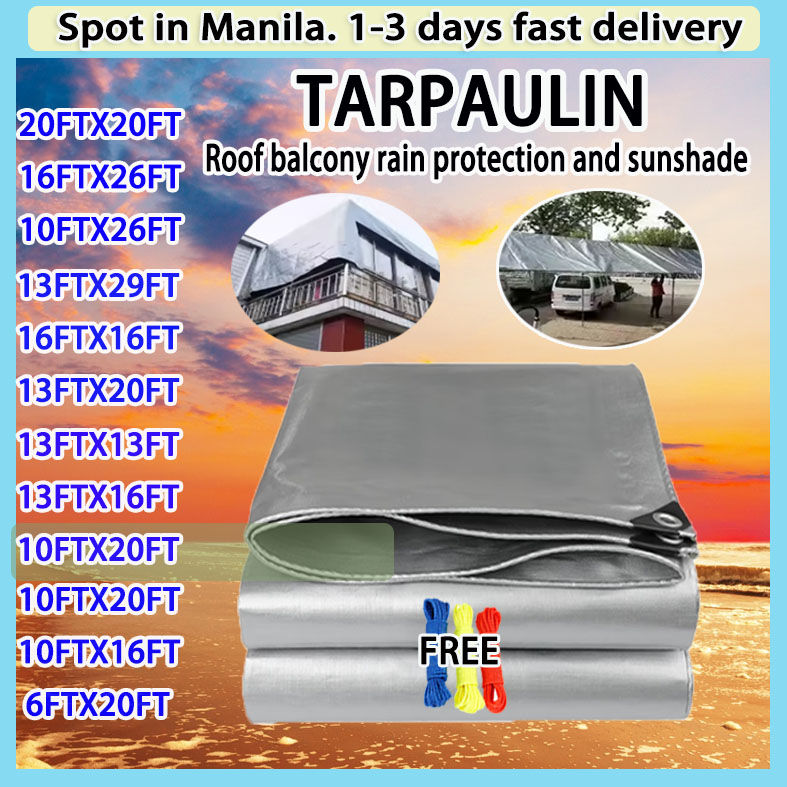 Waterproof Tarpaulin Original 12FT*19FT Canvas Thick LONA TRAPAL TOLDA ...
