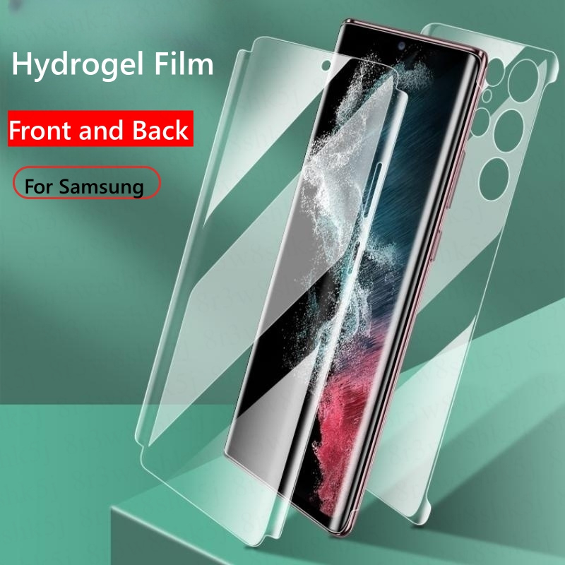 Full Curved Hydrogel Film For Samsung Galaxy S24 Ultra S23 S22 Ultra Note 20 Ultra Screen ...