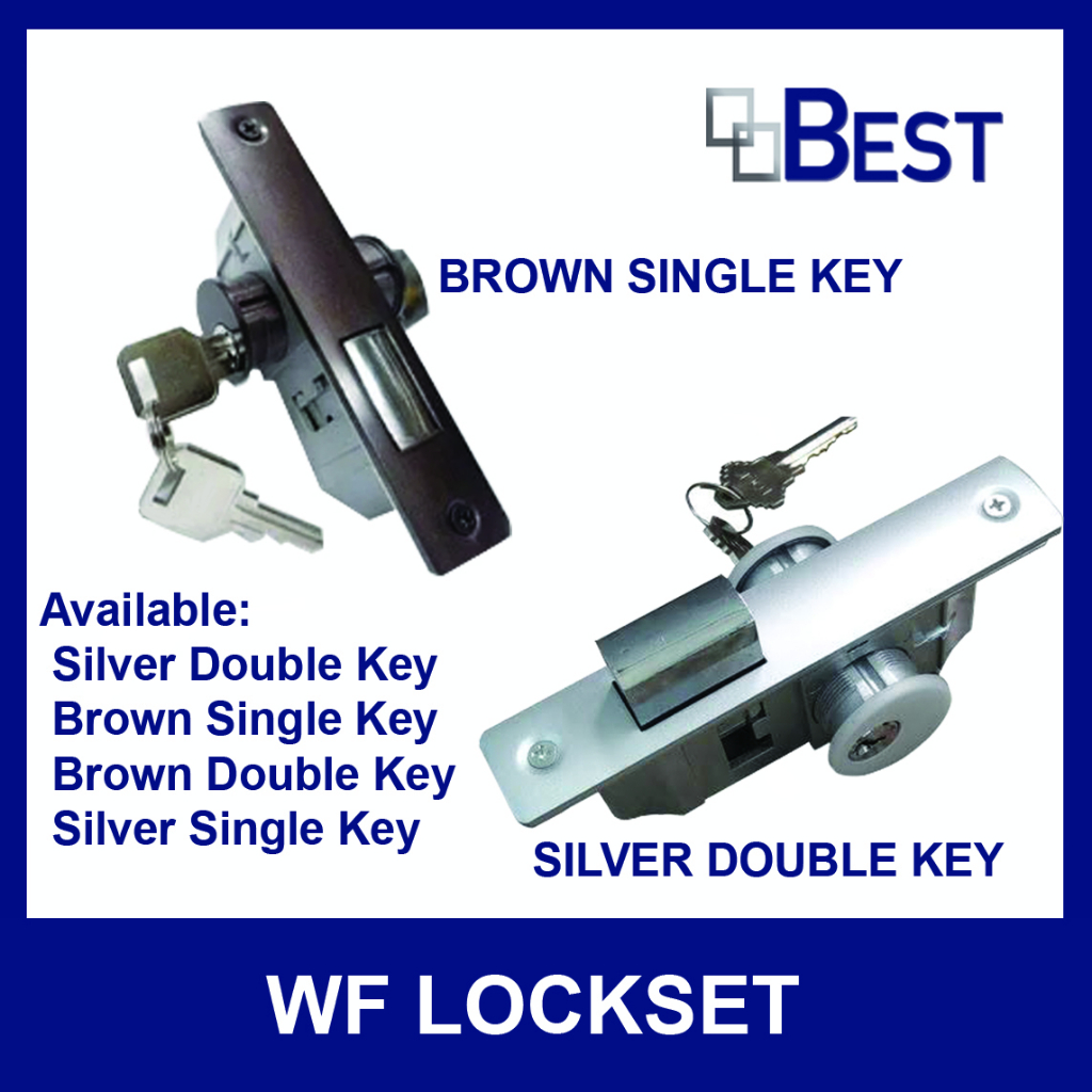 Wf Lockset Ed Fd Lockset Swing Door Aluminum Silver And Brown Shopee