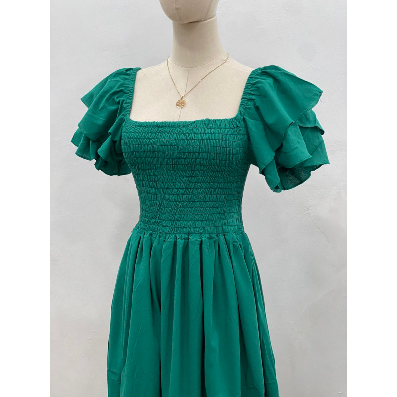 Seniora (L-2XL) Maxi Linen & SENEPA Smocking Dress (PLUS SIZE) | Shopee ...