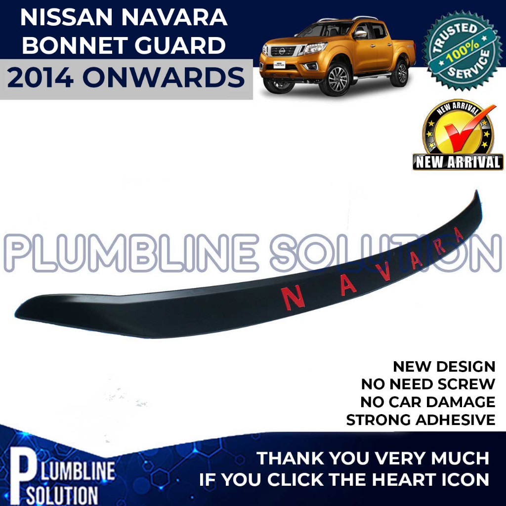 Car Bonnet Guard for Nissan Navara VL EL Calibre 2012 Onwards No need ...