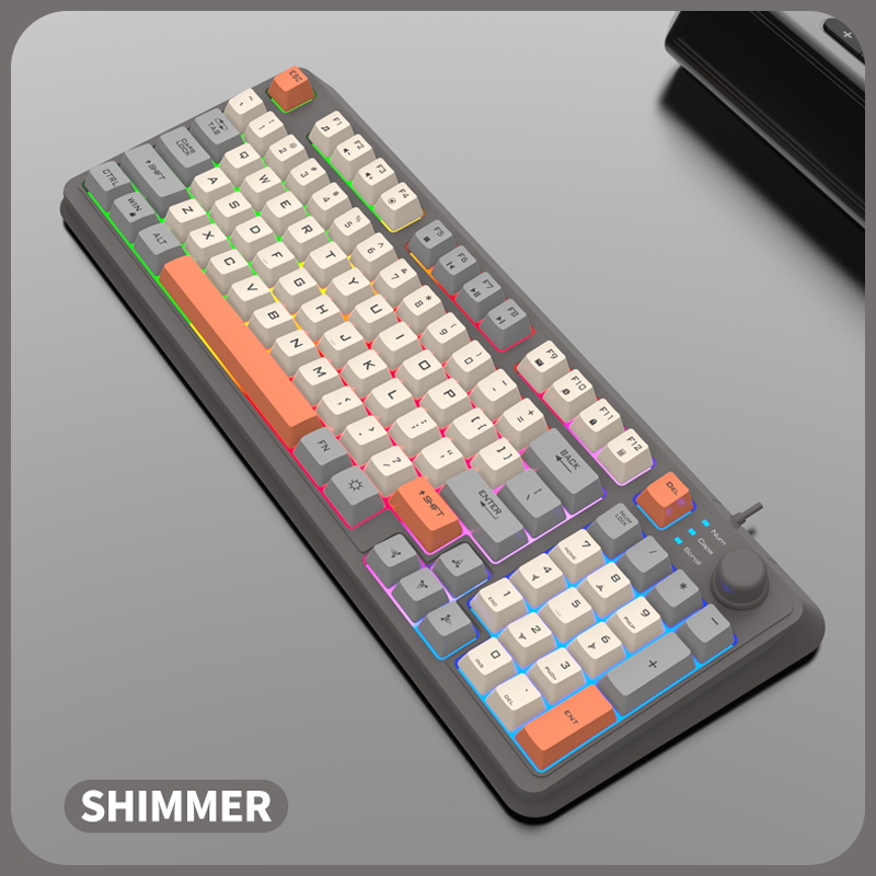 K82 Gaming Keyboard Fashion Color Mixing 94 Keys Wired USB Mechanical ...