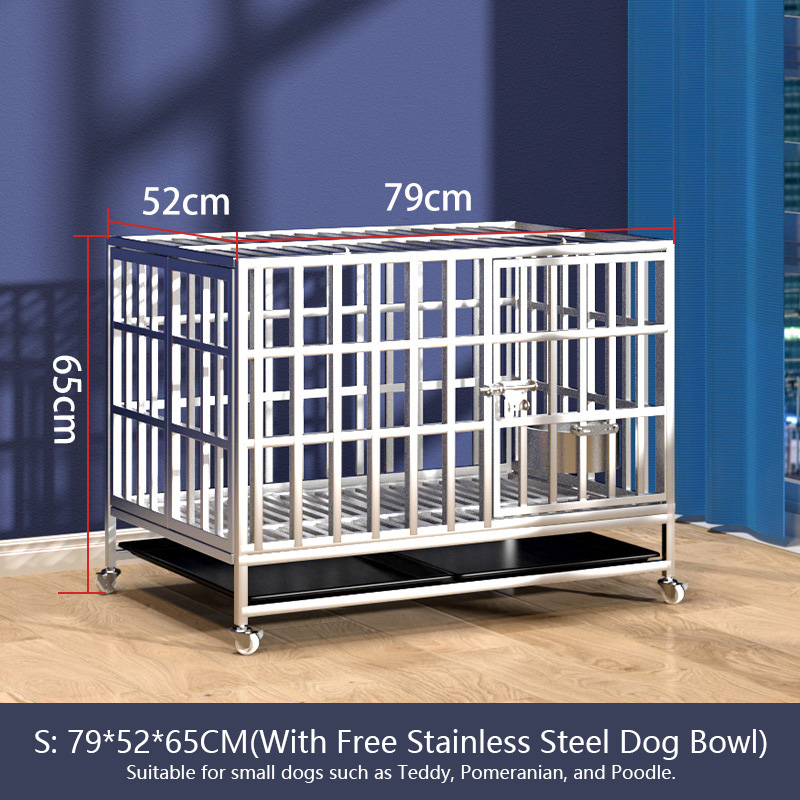 Bold full square tube stainless steel dog cage large, medium and small ...