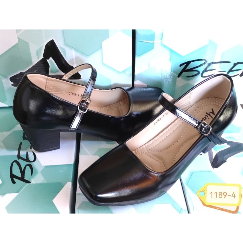 Black wedges office class shoes for women | Shopee Philippines