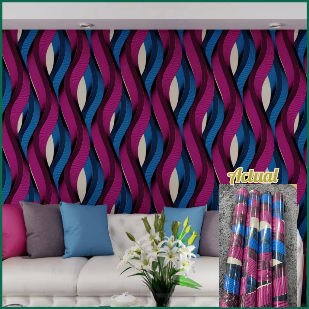 Pvc Wallpaper 10 Meters Self Adhesive Home Decor Sticker | Shopee ...