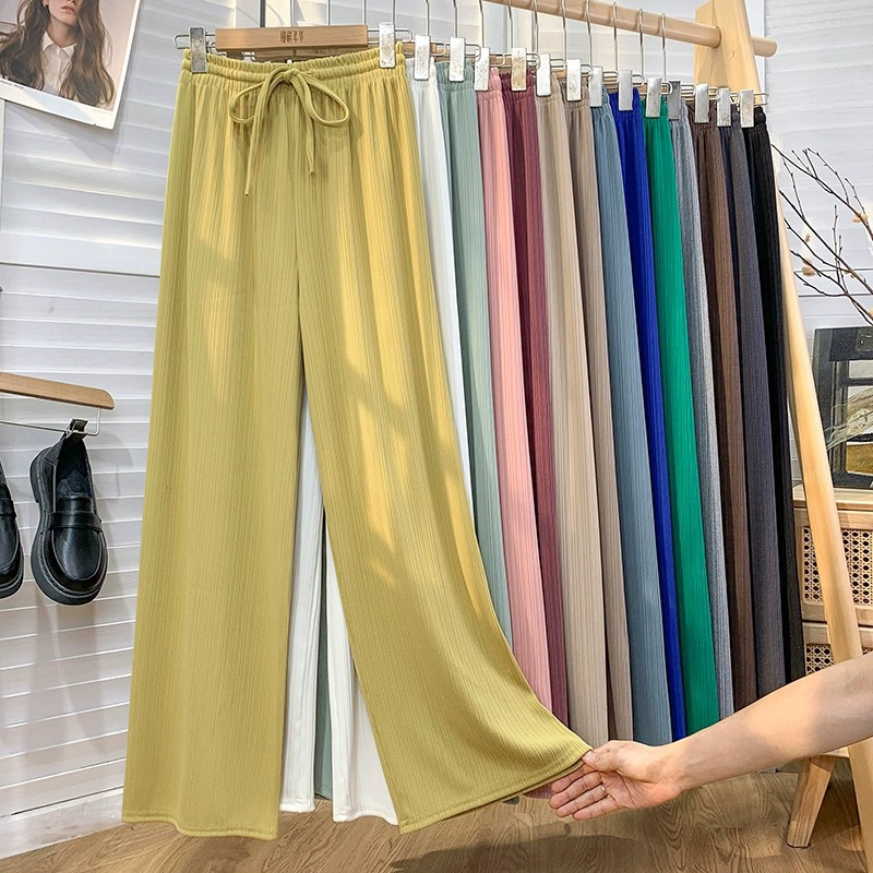 new ice silk square pants makapal (S-XL )/women’s fashion wear plain ...