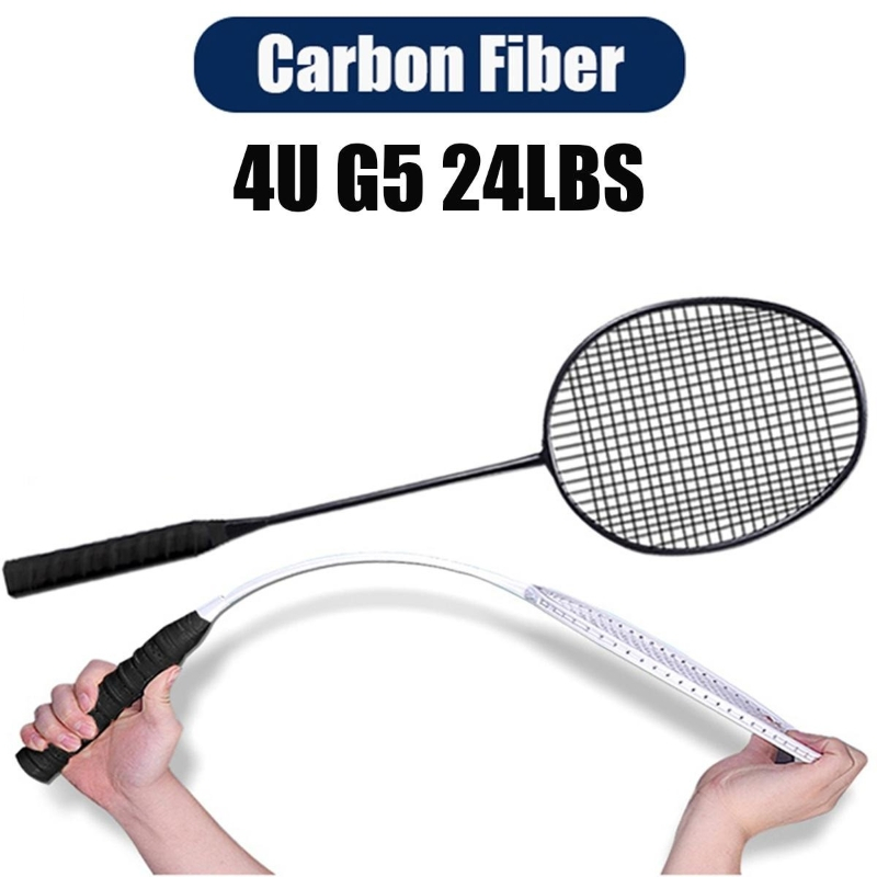 Badminton Racket Carbon Firber 4U G5 24lbs Middle Pole Aluminum Alloy ...