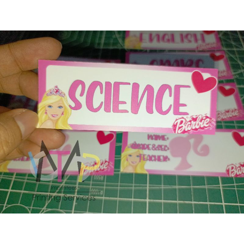 SUBJECT STICKERS (Personalized & Customized) | Shopee Philippines