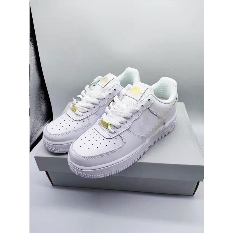 white/gold shoes for men and women with box and paperbag | Shopee ...