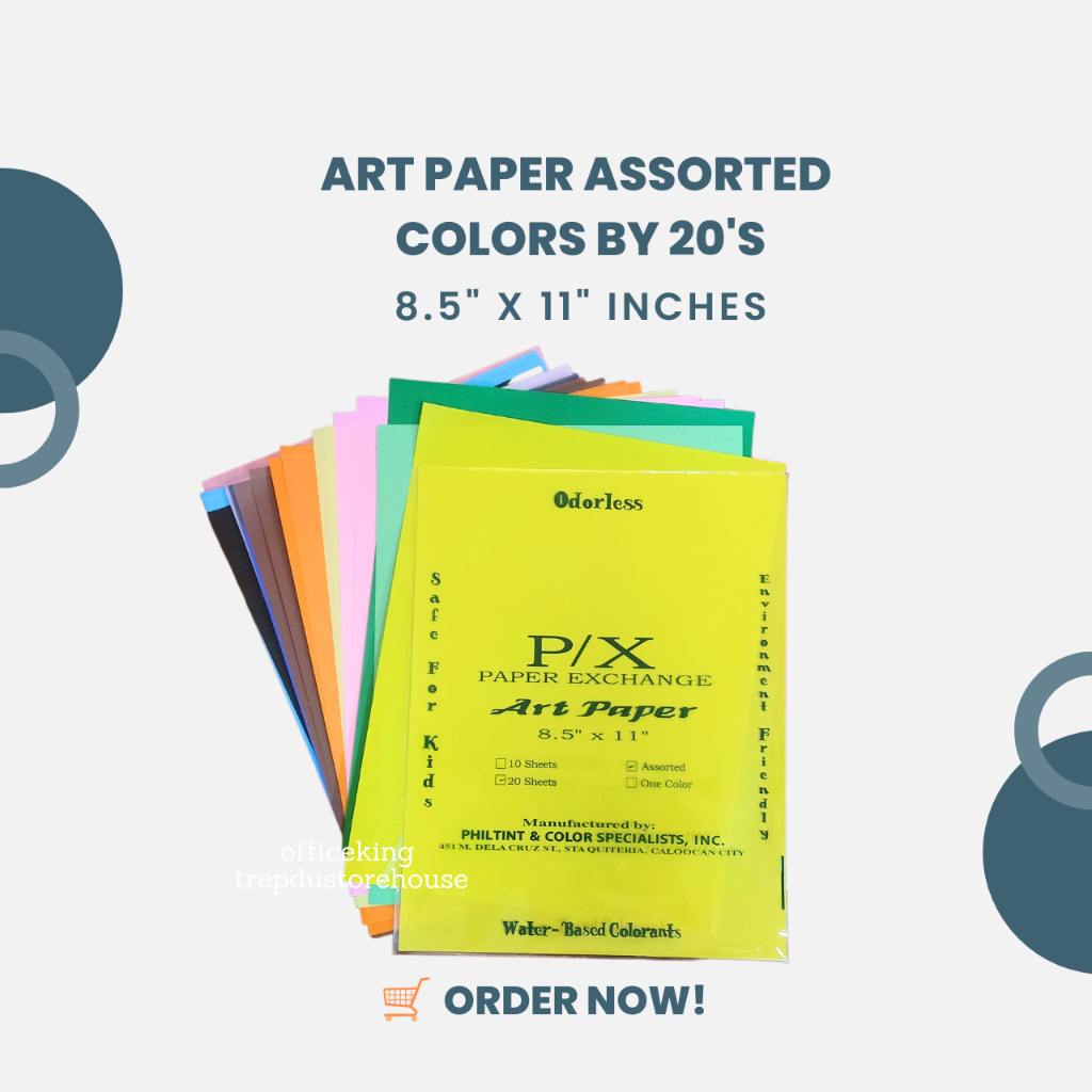 Art Paper Assorted Color by 20's | Shopee Philippines