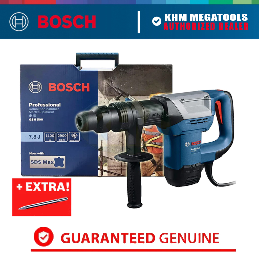 Bosch GSH 500 SDS-Max Chipping Gun - Demolition Hammer 7.8J [Contractor ...