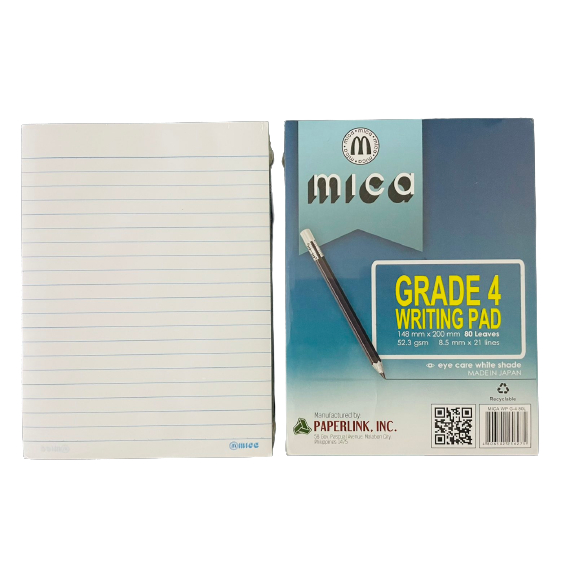 MICA WRITING PAD GRADE 4 (80 Leaves) | Shopee Philippines