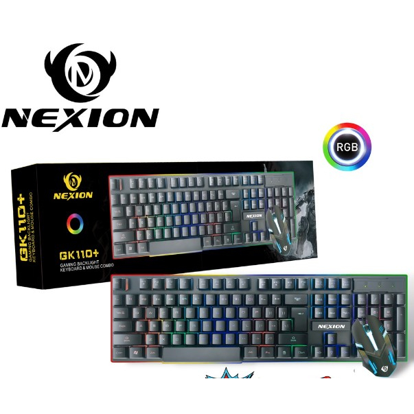 Nexion Gk110 RGB Kbm COmbo Usb brandnew mouse & kboard bundle | Shopee ...