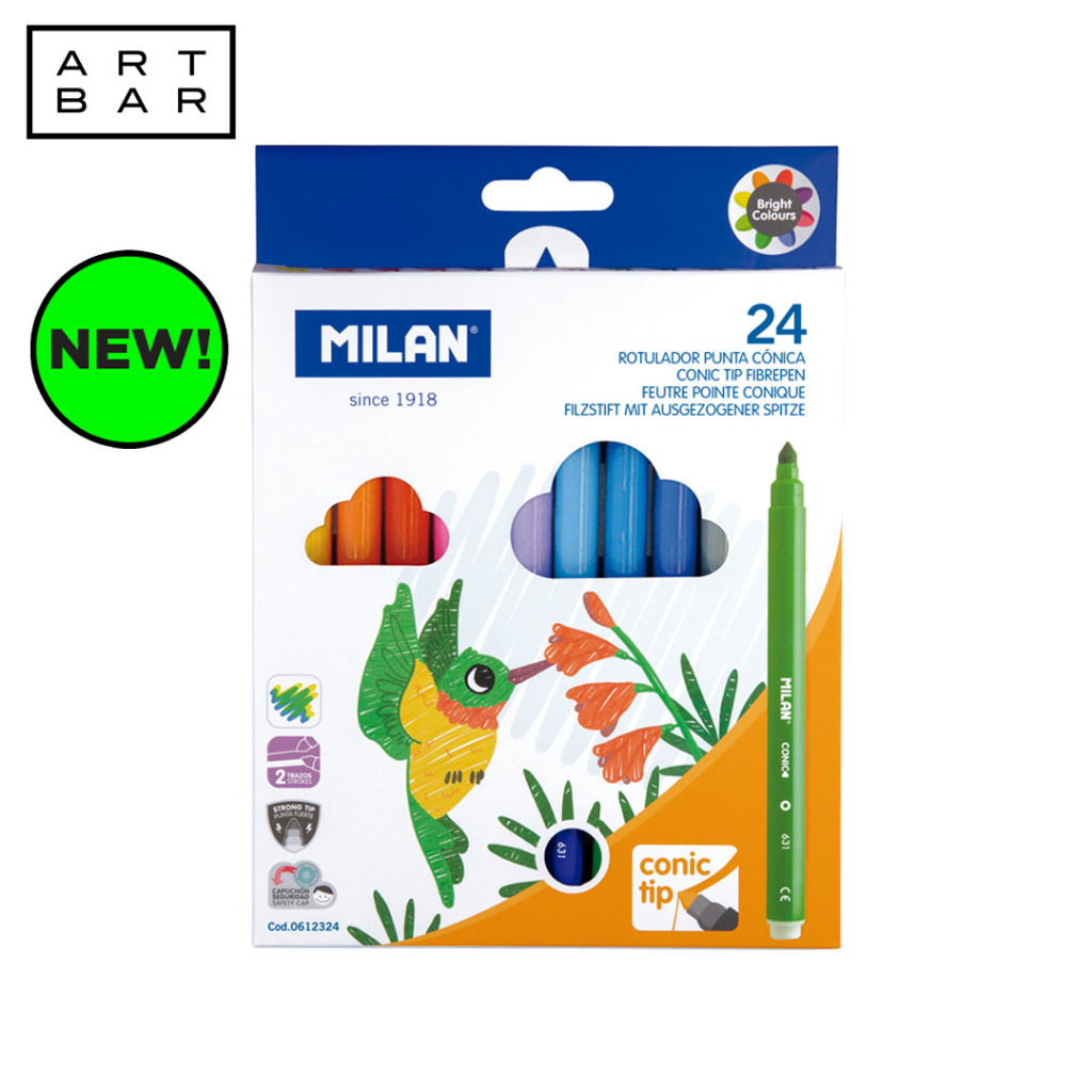 Milan Coloring Pen 24 Colors 5mm - Art Bar | Shopee Philippines