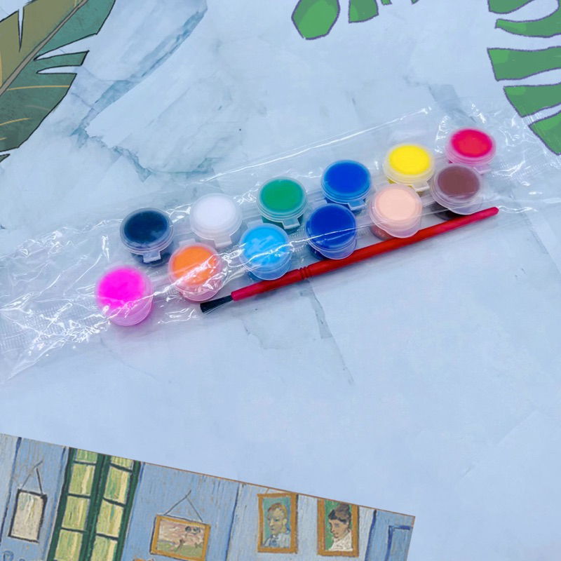 Opp poster paints 12colors water color paint school supplies | Shopee ...