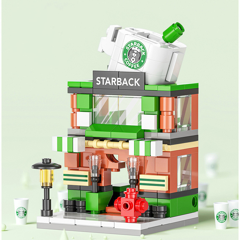 208pcs Mini Lego City Street View Building Blocks McDonald's House ...