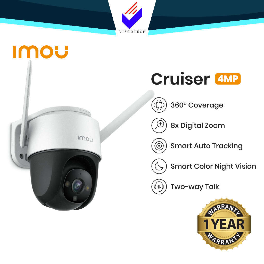 IMOU Cruiser 4MP IPC-S42FN 2K Pan/Tilt 355° Color Night Vision IP66 ...