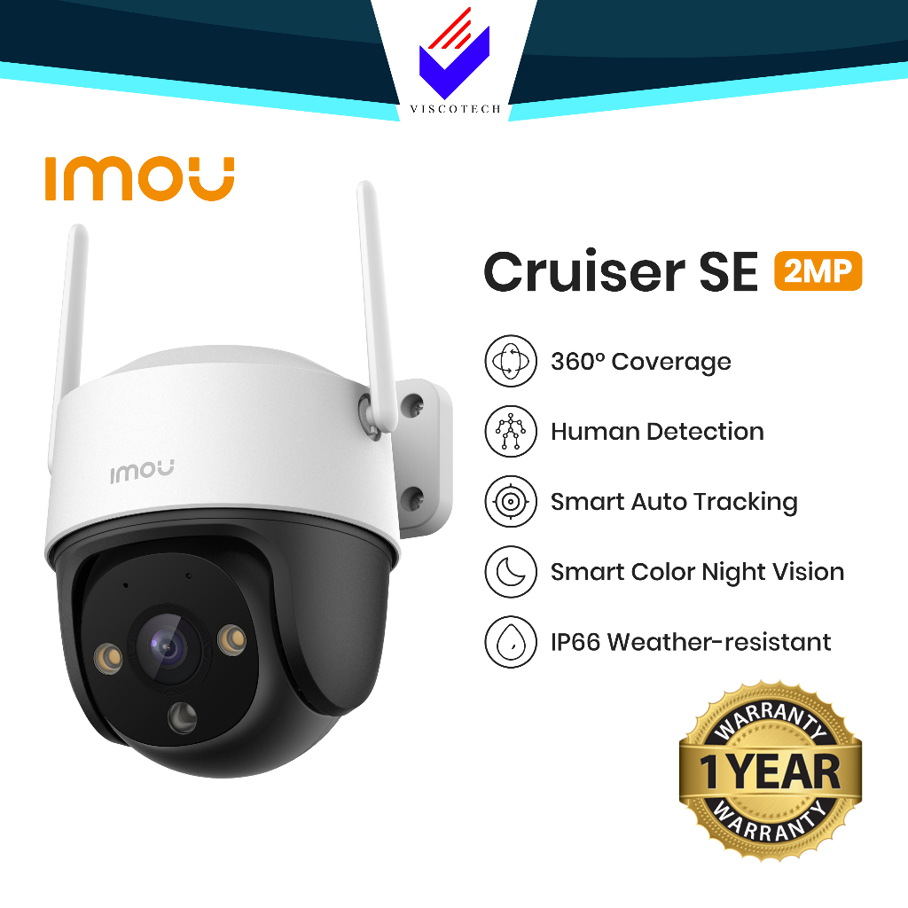 IMOU Cruiser SE 2MP IPC-S21FN Pan/Tilt 355° Colored Night Vision Indoor ...