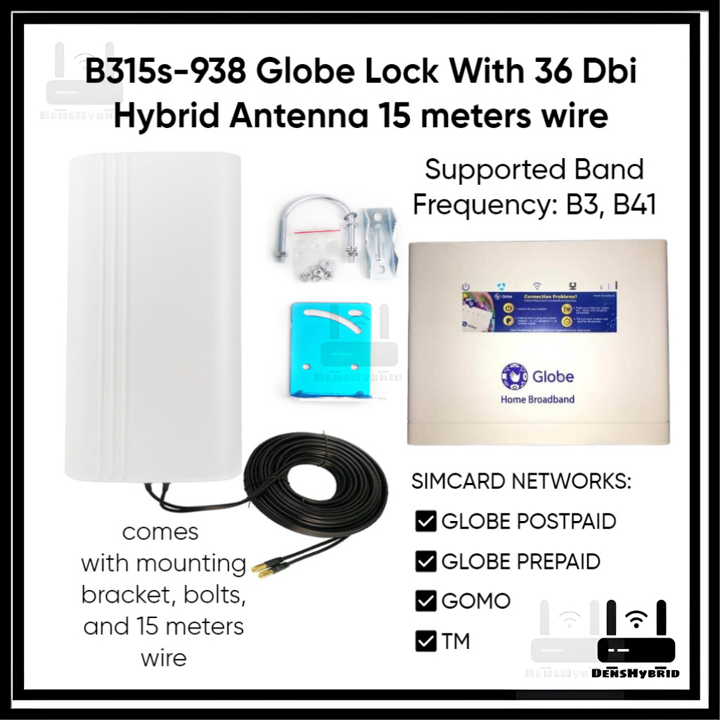 b315s 938 modem and 15 Meters 36 Dbi Hybrid antena | Shopee Philippines