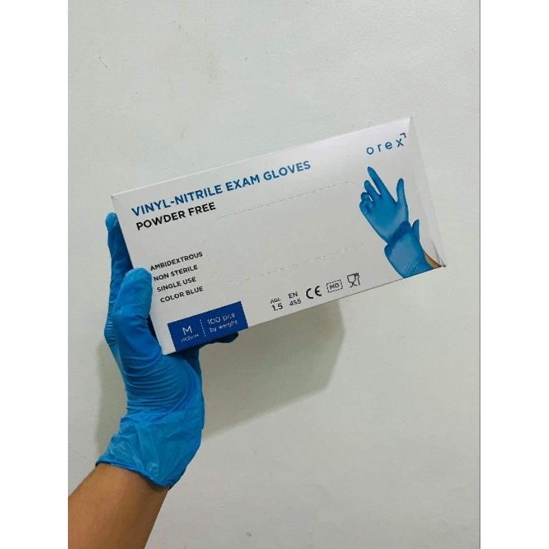 OREX Vynil Nitrile Blend Examination Gloves (100pcs) Latex free ...