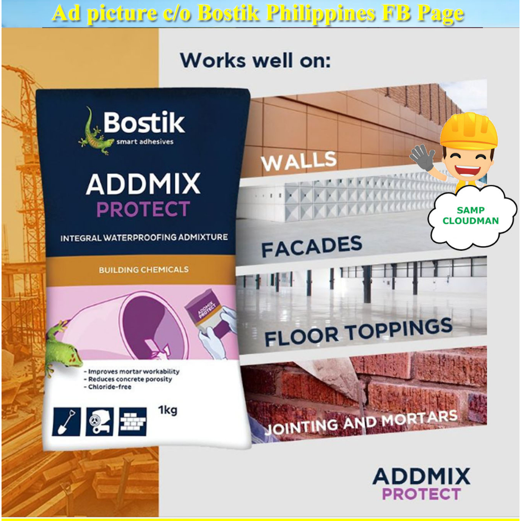 Bostik Addmix Waterproofing PROTECT 1kg Waterproofing Admix Mixture for ...