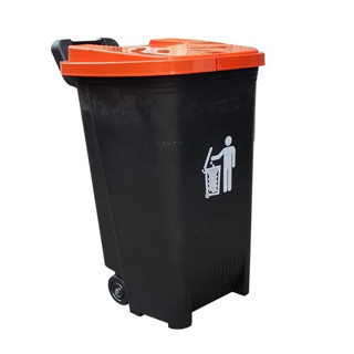 (#2100) 80L OROCAN Trash bin Trash Can with Wheels and lock basurahan ...