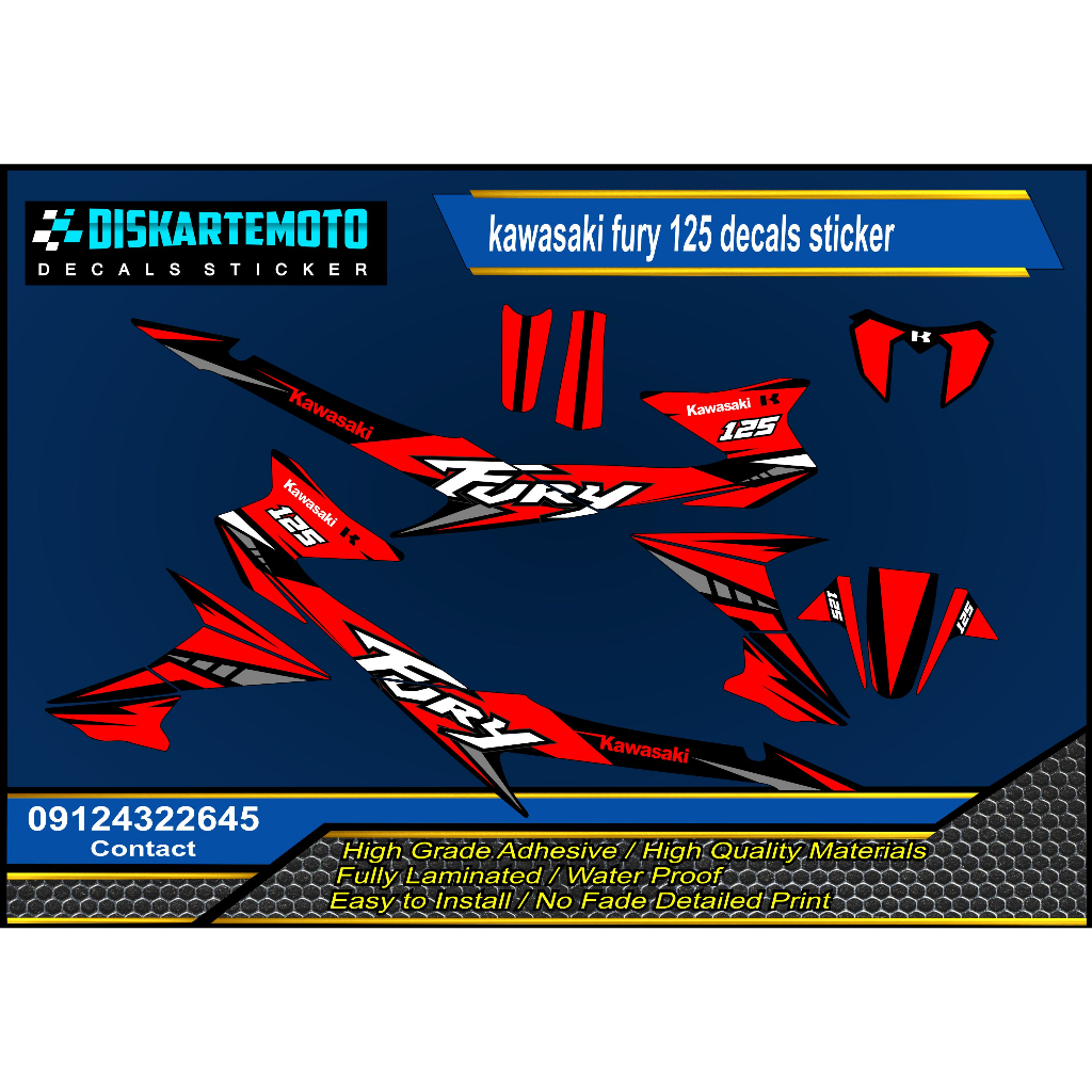 Kawasaki Fury 125 Decals Sticker | Shopee Philippines