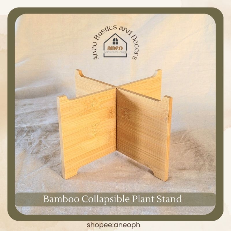 Bamboo Collapsible Plant Stand | Shopee Philippines