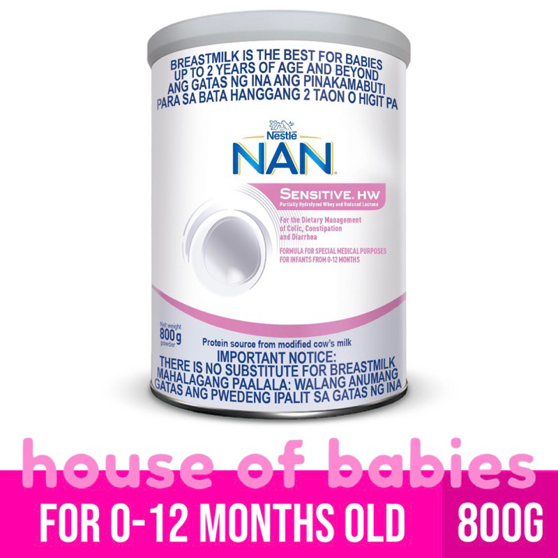 NAN Sensitive 800g for 0-12 Months Old Infant Formula | Shopee Philippines