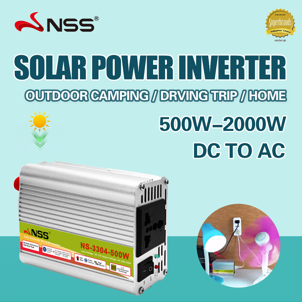 NSS Solar Inverter Set Power Inverter 500w 1000w 2000W DC 12v to AC ...