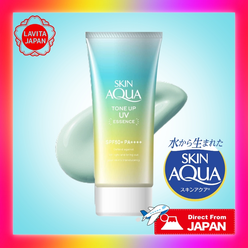Rohto Skin Aqua Tone Up UV Essence Sunscreen Mint Green 80g SPF50+ 【Direct from Japan】 | Shopee ...