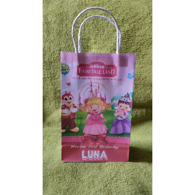 Jollibee Fairytale Land 10pcs lootbag free customize name | Shopee ...
