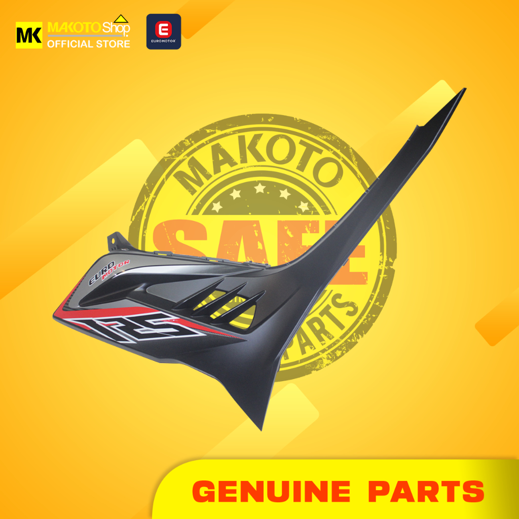 Euro Cover Mine Pipe Left Side Matte Black(Rock R 125) | Shopee Philippines