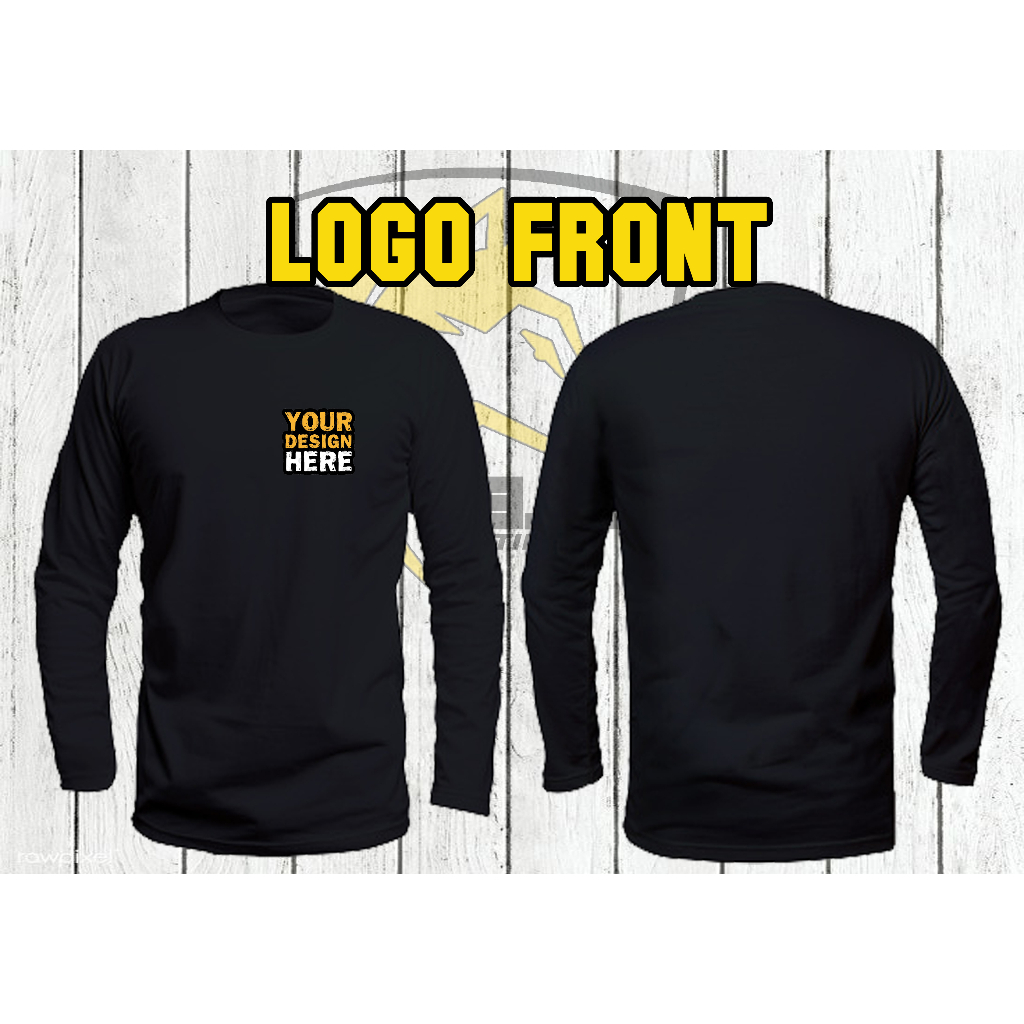 CUSTOMIZED LONGSLEEVE (BLACK) | Shopee Philippines