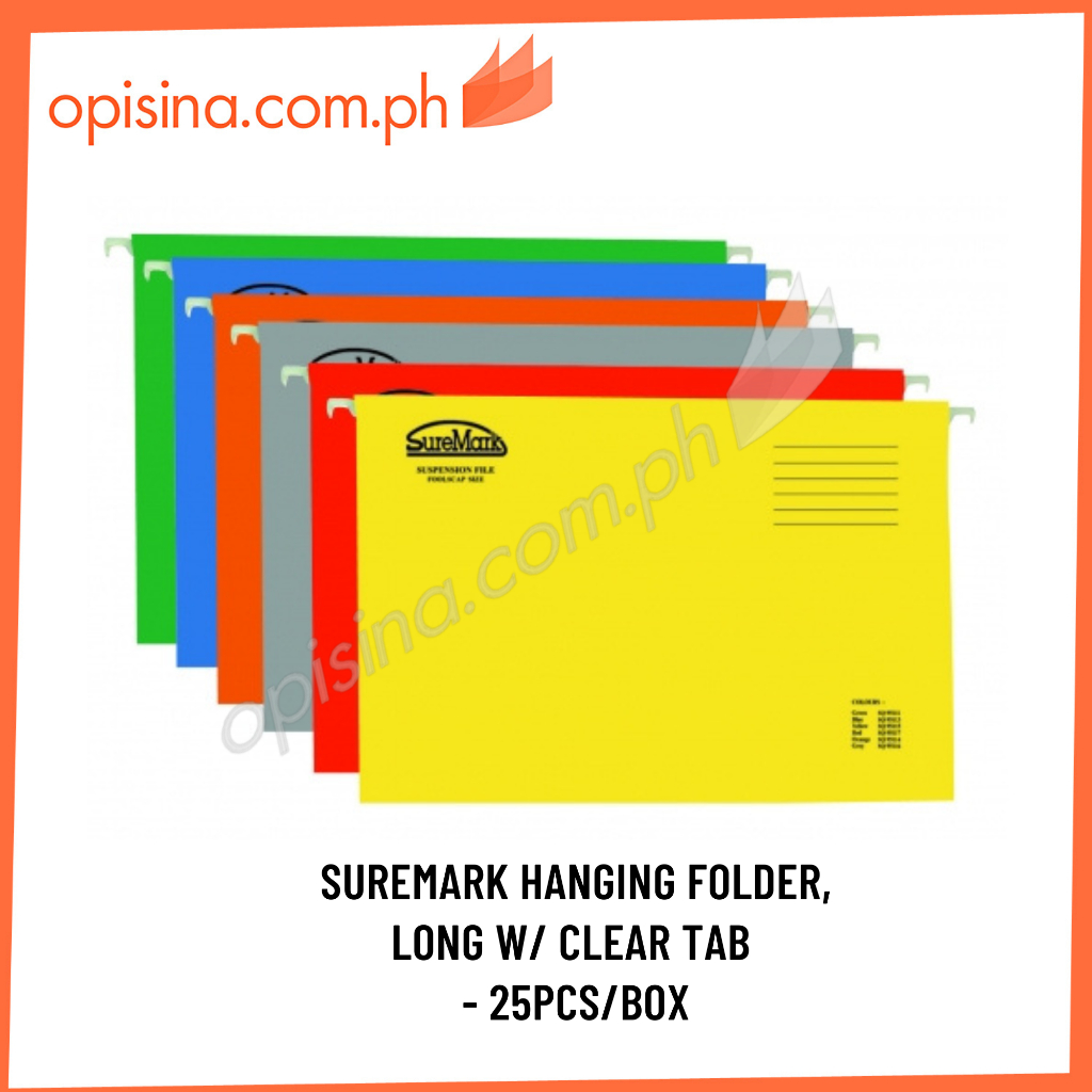 SUREMARK / OPTIMAX HANGING FOLDER, LONG W/ CLEAR TAB - 25/Box | Shopee ...