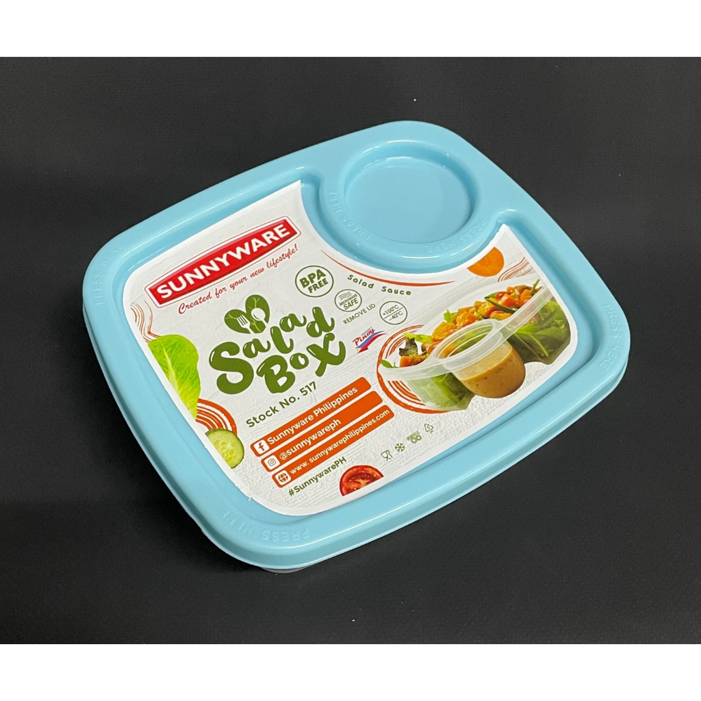 Salad Box with Dressing Sauce Pocket Healthy Eat Fit Box Lunch Box ...