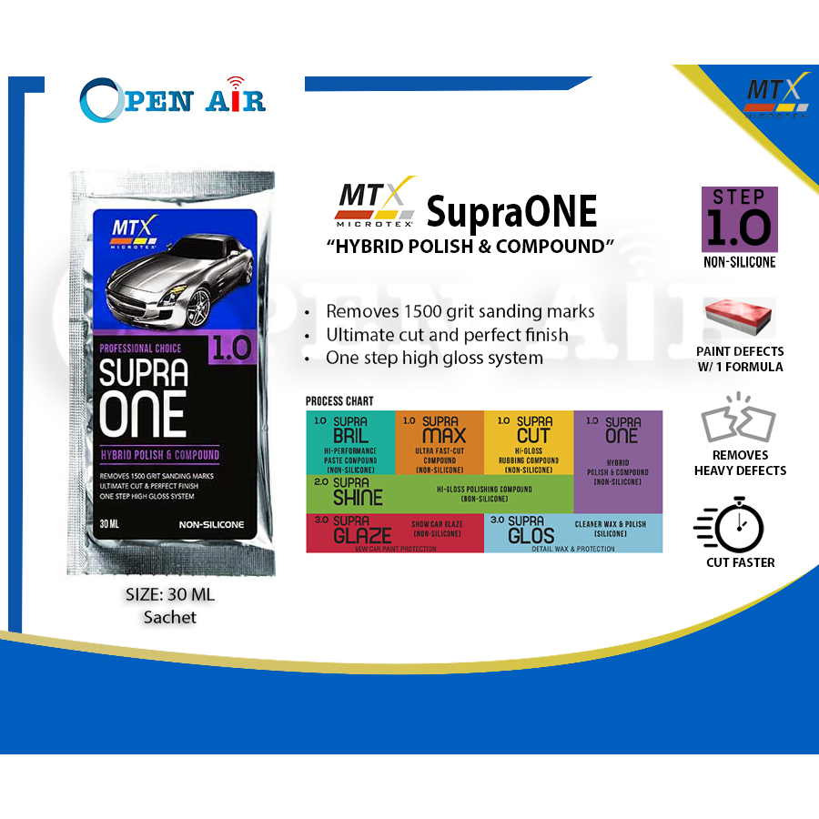 Microtex Car care Supra One 30ml - Step 1: Hybrid Polish & Compound ...