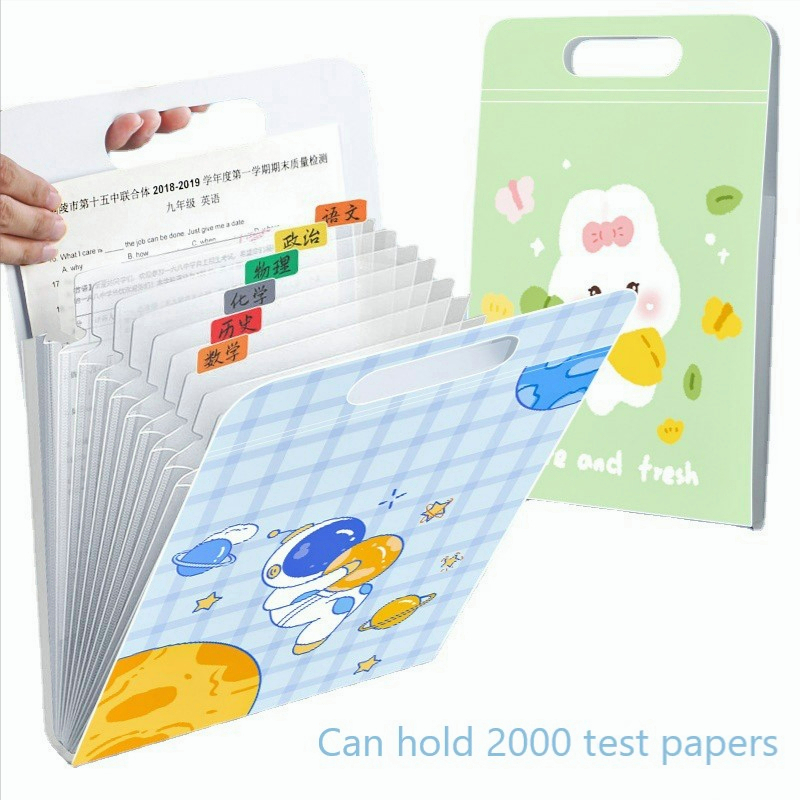 Cute Cartoon A4 Expending File Folder Bag 13 Layers Handbag Large ...