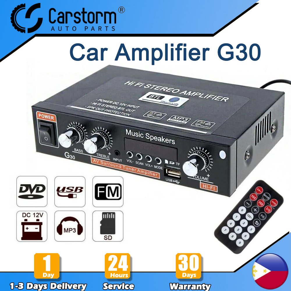 Carstorm G30 Audio Amplifier Digital for Car Powerful Bluetooth 5.0 ...