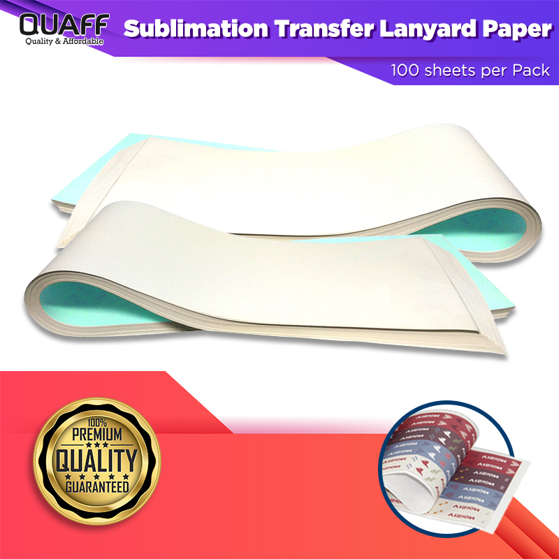 QUAFF Sublimation Transfer Paper Lanyard 210x1000 meters (100 sheets ...