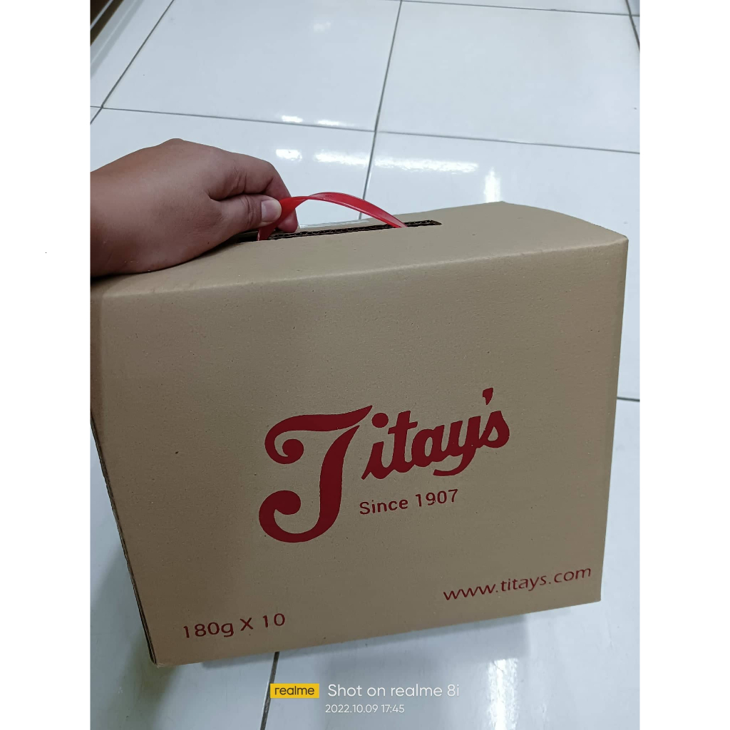 Cebu TITAYS GIFT BOX/pasalubong box 180grams x 10 packs | Shopee ...