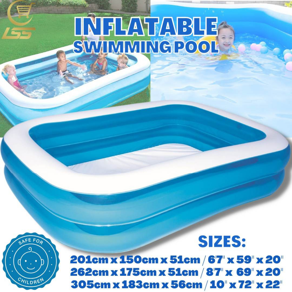 Efeq Bestway Inflatable Swimming Pool Thickened Family Outdoor Pool for ...