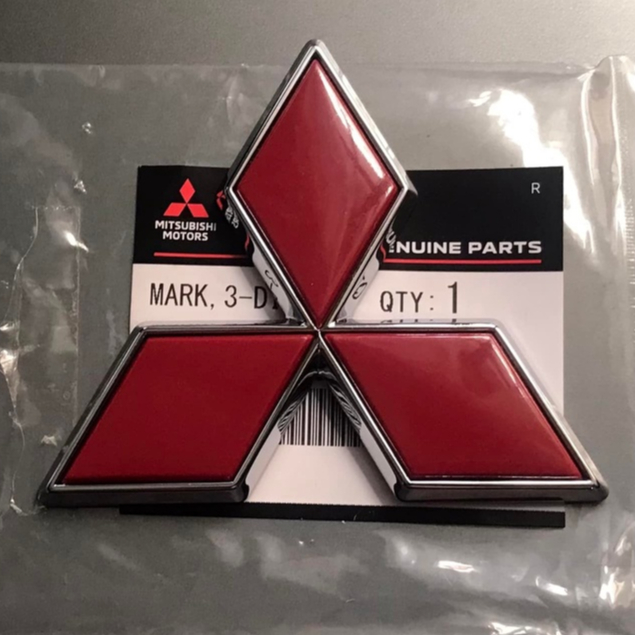 lancer evo 6 rear diastar diamond star red emblem original mitsubishi ...